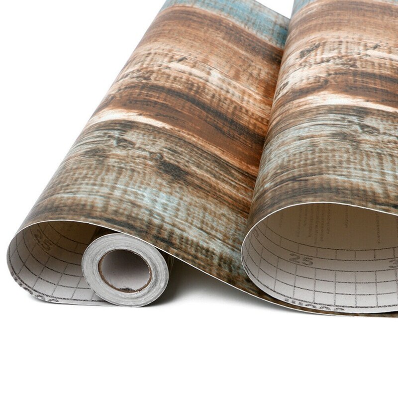 6M Vinyl 3D Rustic Wood Plank Self Adhesive Wallpa... – Vicedeal