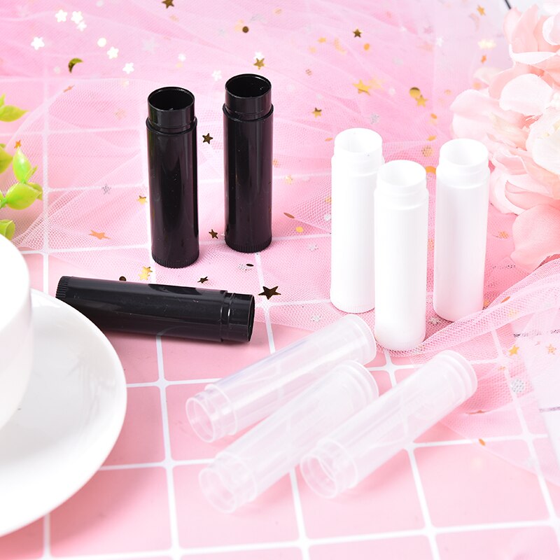 100pcs Clear Black White Balm Tube Container With ... – Vicedeal