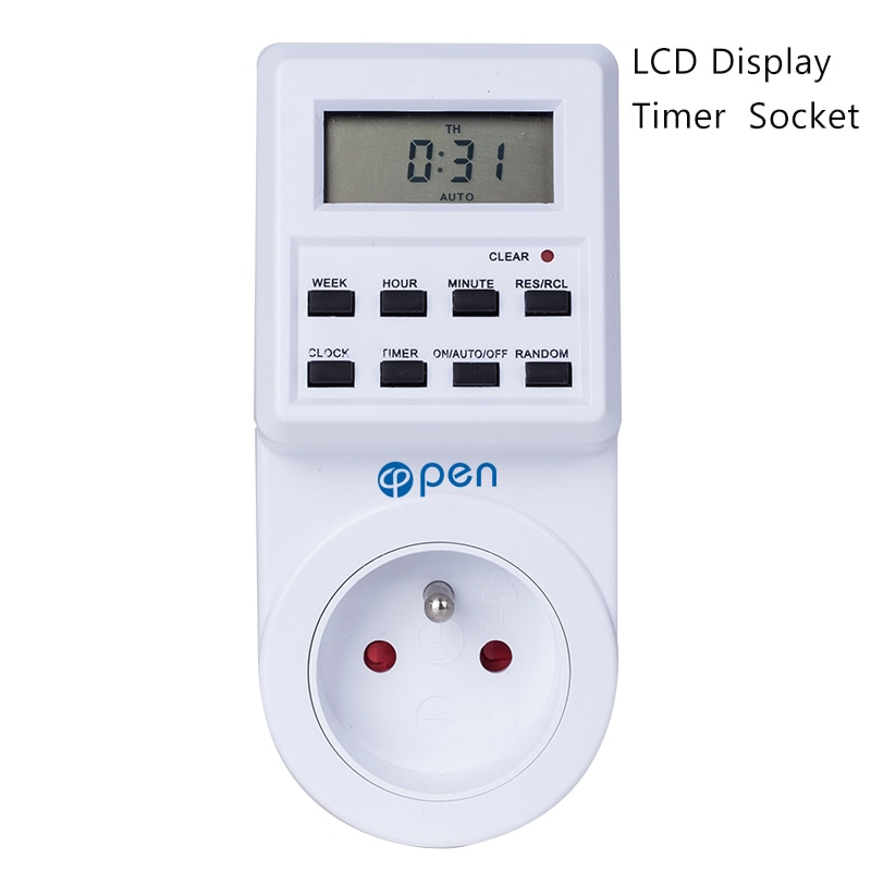 OPT-002 France Electronic Digital Timer Switch Plu... – Vicedeal