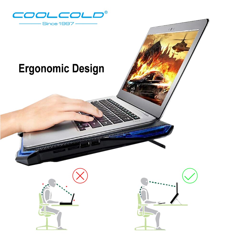 COOLCOLD Einstellbare Winkel Laptop Kühler Ergonom... – Grandado