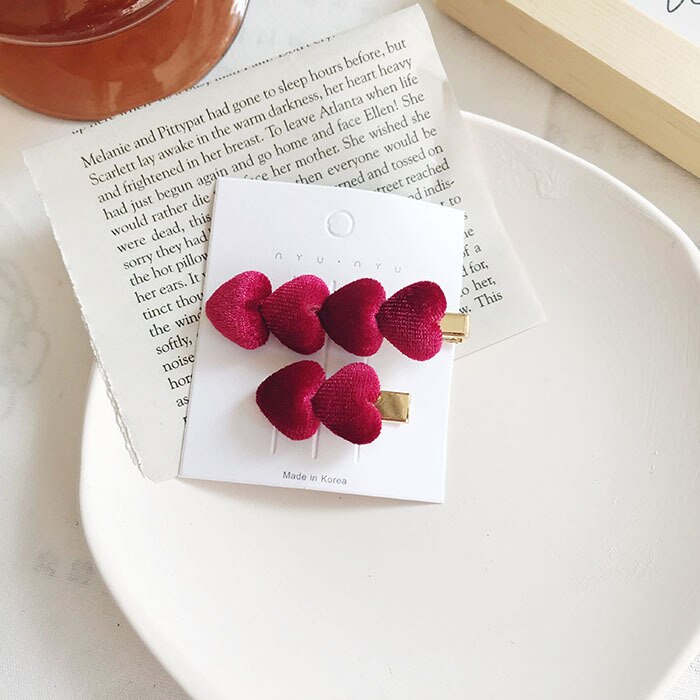 2Pcs Vintage Velvet Lovely Hairpin Set Korea Women... – Grandado