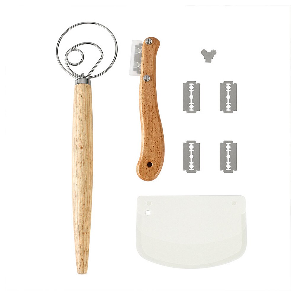 Danish Dough Whisk and Bread Lame Dough Scraper Se... – Grandado