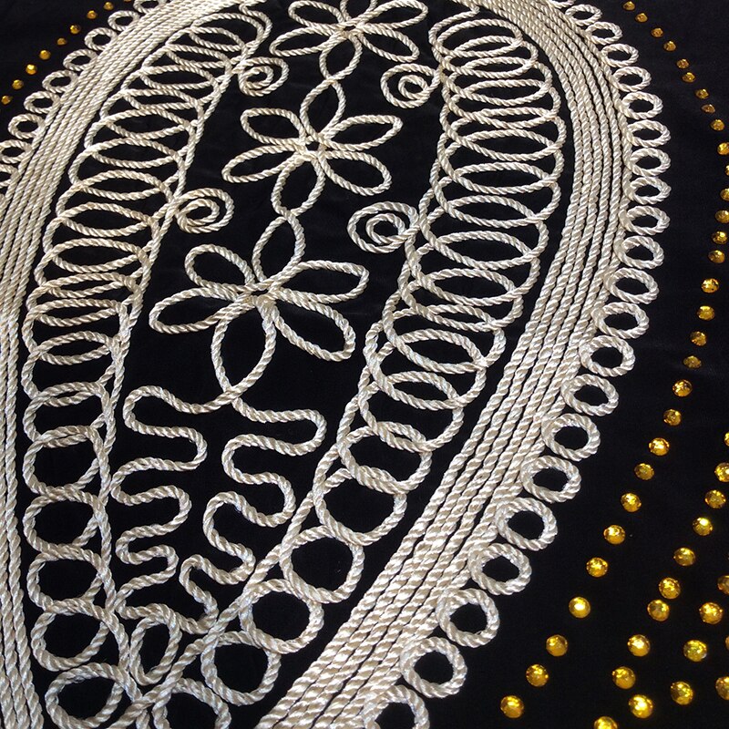 Muslim Abaya Dubai Embroidery And Diamond Black Lo... – Grandado
