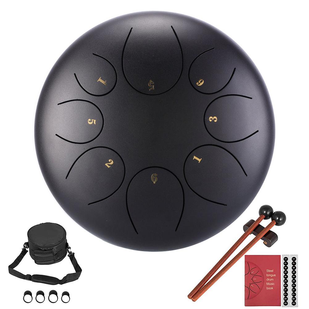 10 Inch Mini Drum 8 Tone Staal Tong Drum Tune F Pe... – Grandado