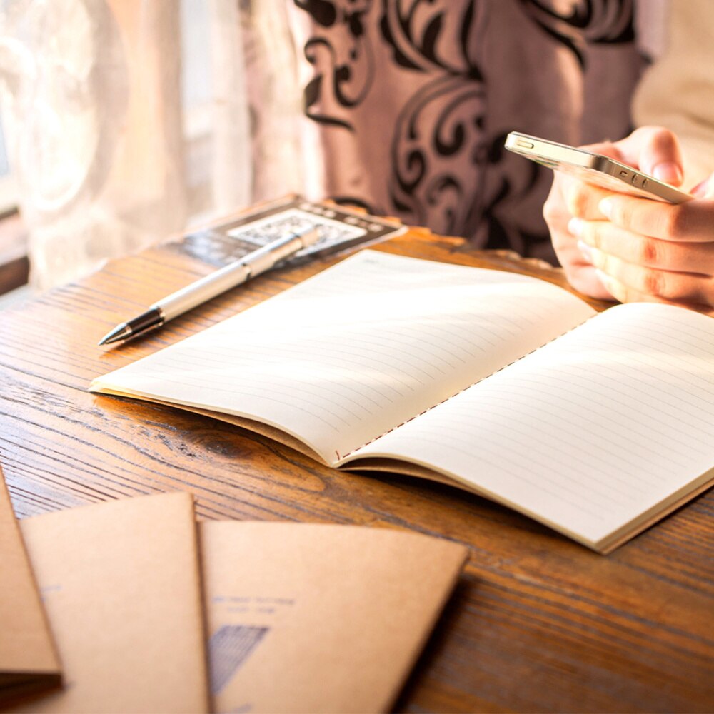 12 Pcs Kraft Paper Notebook Homework Notebook Stud... – Grandado