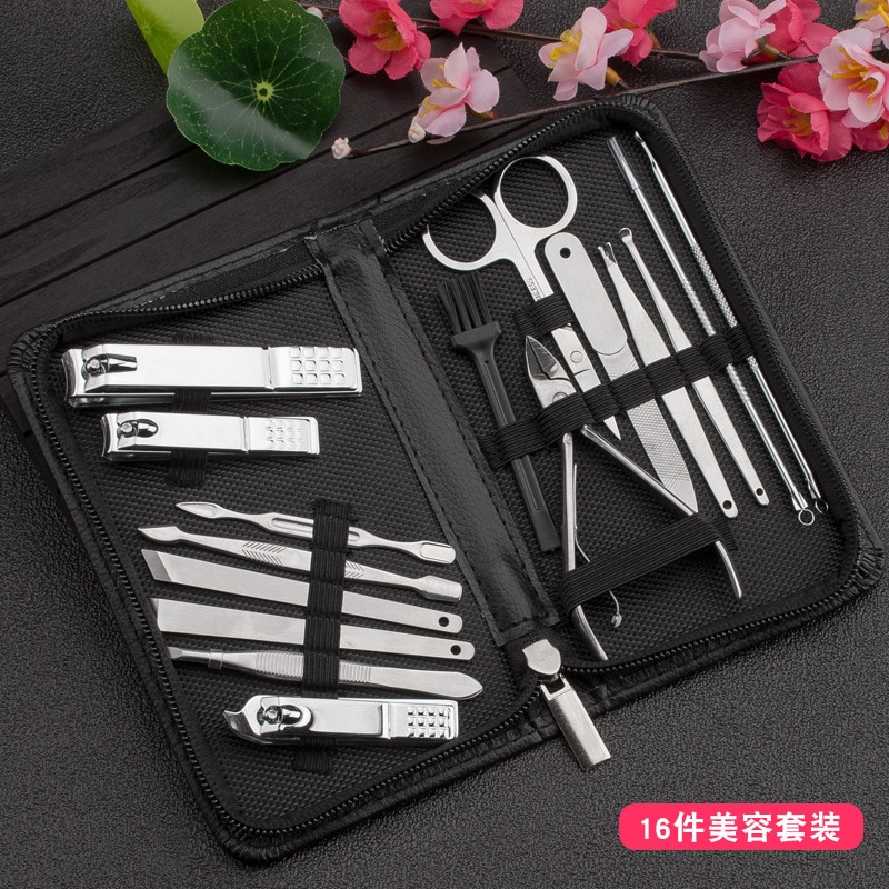 Beauty 16 Piece In PU Bag Nail Clippers Nail Set F... – Vicedeal