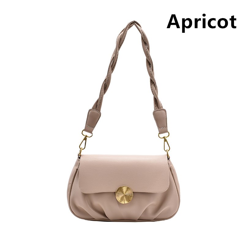 Girls PU Leather Plain Handbag Female Shoulder Bag... – Grandado