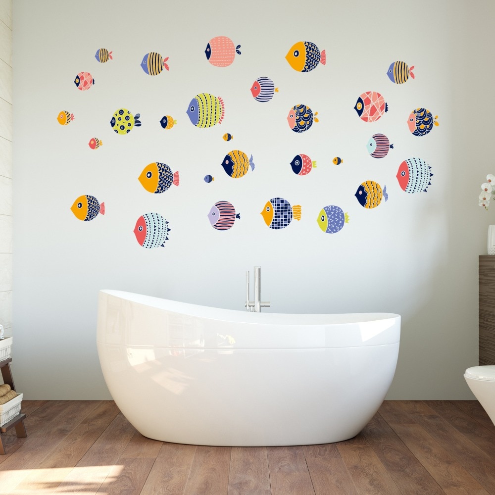 Cartoon Fish Wall Stickers Child Room Decor Bathro... – Grandado