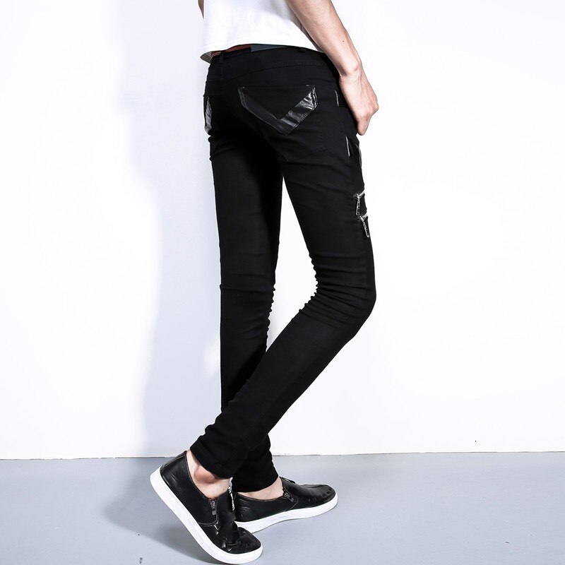 Personality Mens Punk Style Zipper Slim Fit Pencil... – Grandado