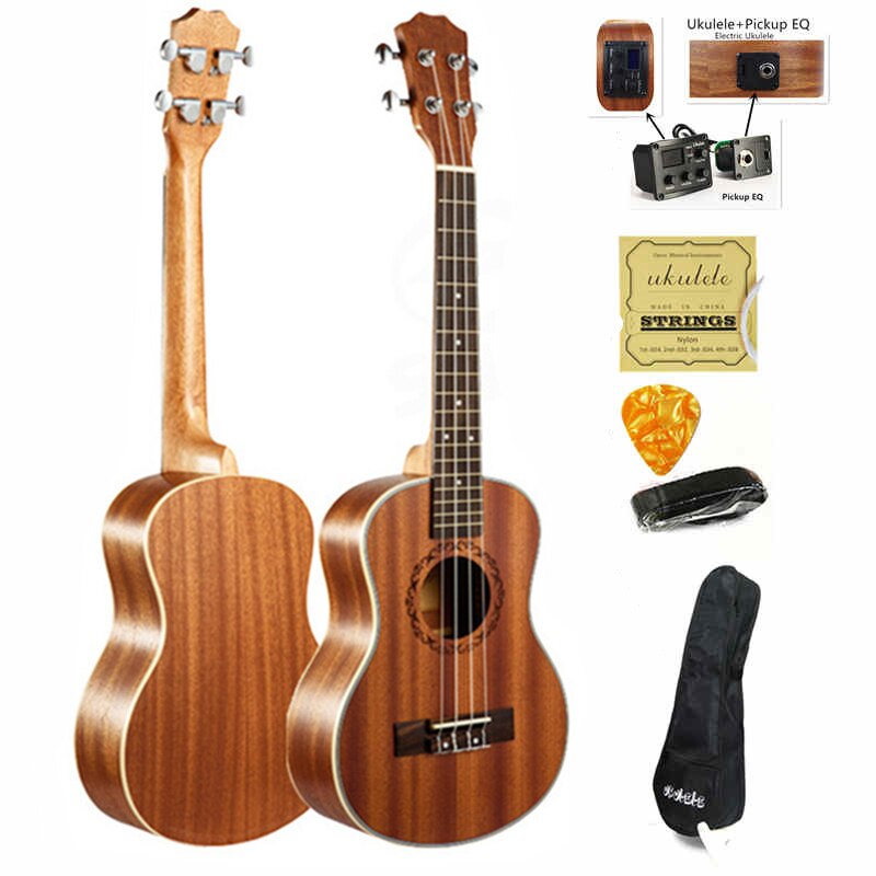 21" Ukulele soprano 4 strings Hawaiian guitar Rose... – Grandado