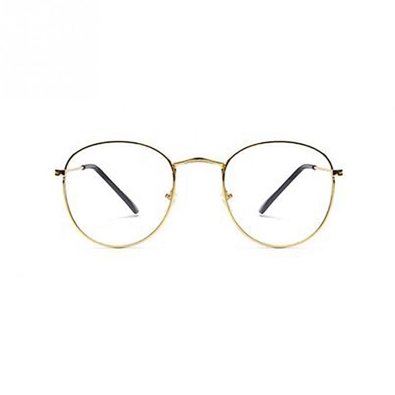 Unisex Classic Gold Metal Frame Glasses women men ... – Grandado