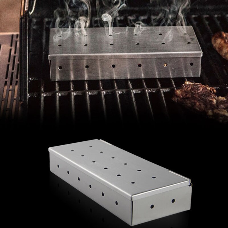 Holaroom Smoker Box Wood Chips Stainless Steel Smo... – Grandado