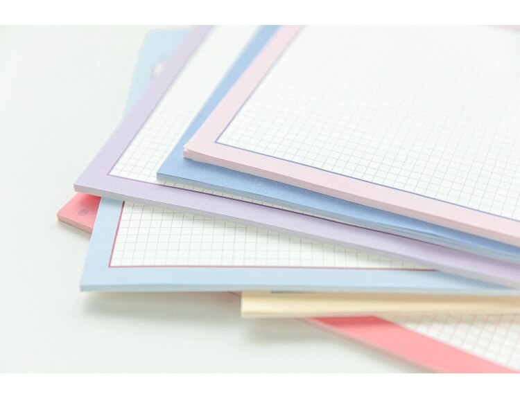 12 Packs Mixed Cute Colorful Grid Paper Pad 175mm*... – Grandado