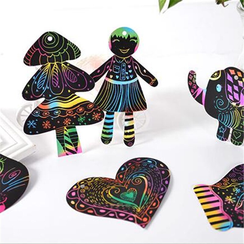 50 Sheets Scratch Art Paper Magic Painting Toy dra... – Grandado