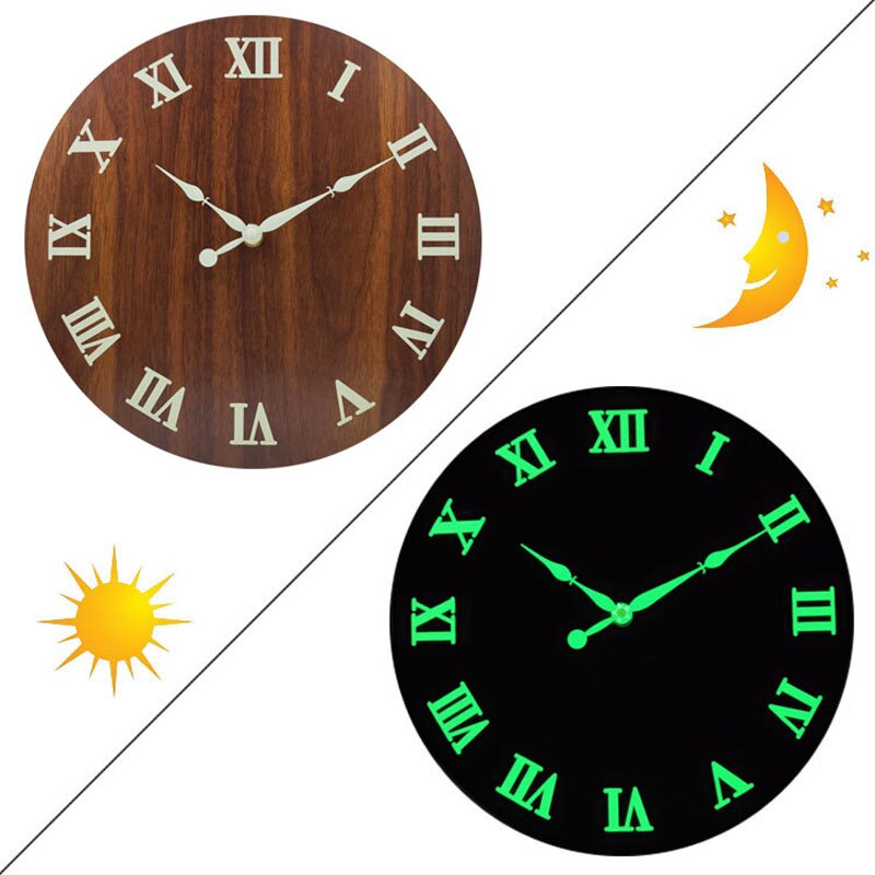 Luminous Wall Clocks Silent Quartz Home Decor Livi... – Grandado