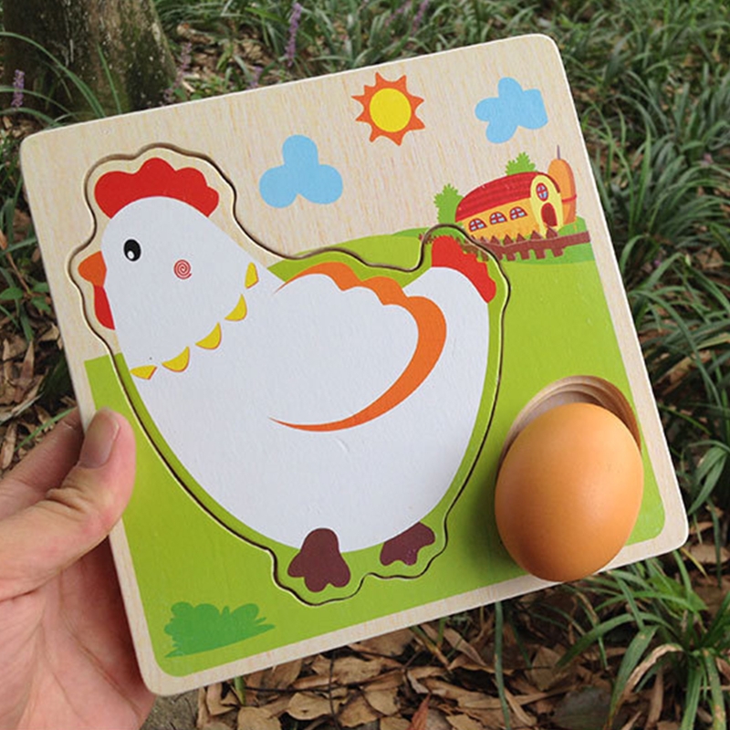 Wooden Puzzle Chick Grow Hens Laying Eggs Process ... – Grandado