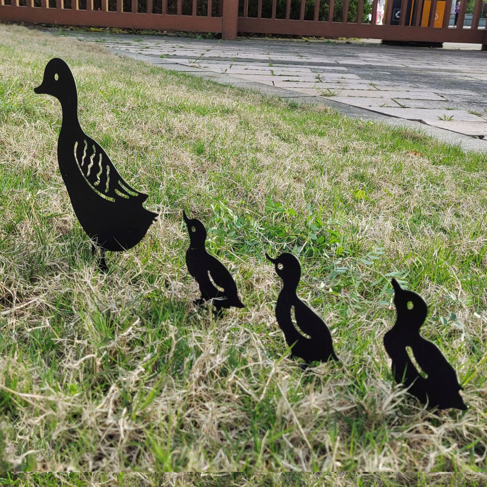 4 Pieces/set Of Mother Duck And Three Children Gar... – Grandado
