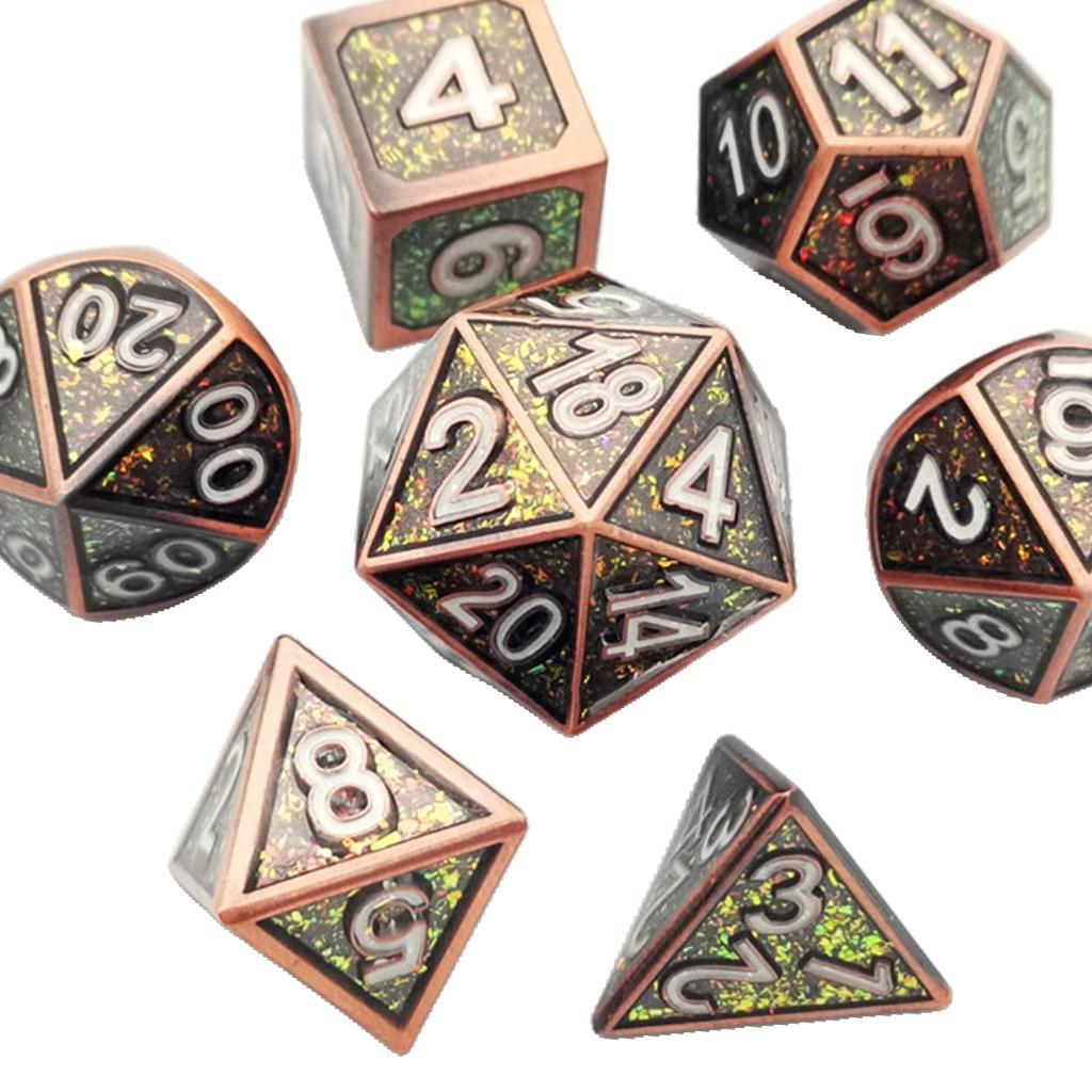 Set of 7pcs Polyhedral Numeral Dice Set D4 D6 D8 D... – Vicedeal