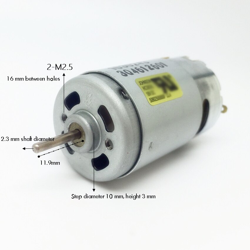 Dual Shaft 390 Carbon Brush Motor DC 12-18V 7430 r... – Grandado