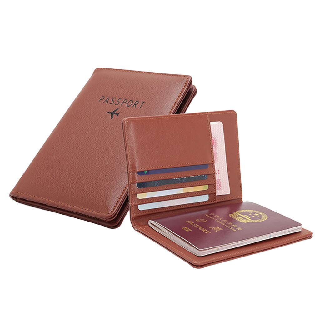 Neutral Multi-purpose Travel Passport Wallet Tri-f... – Grandado