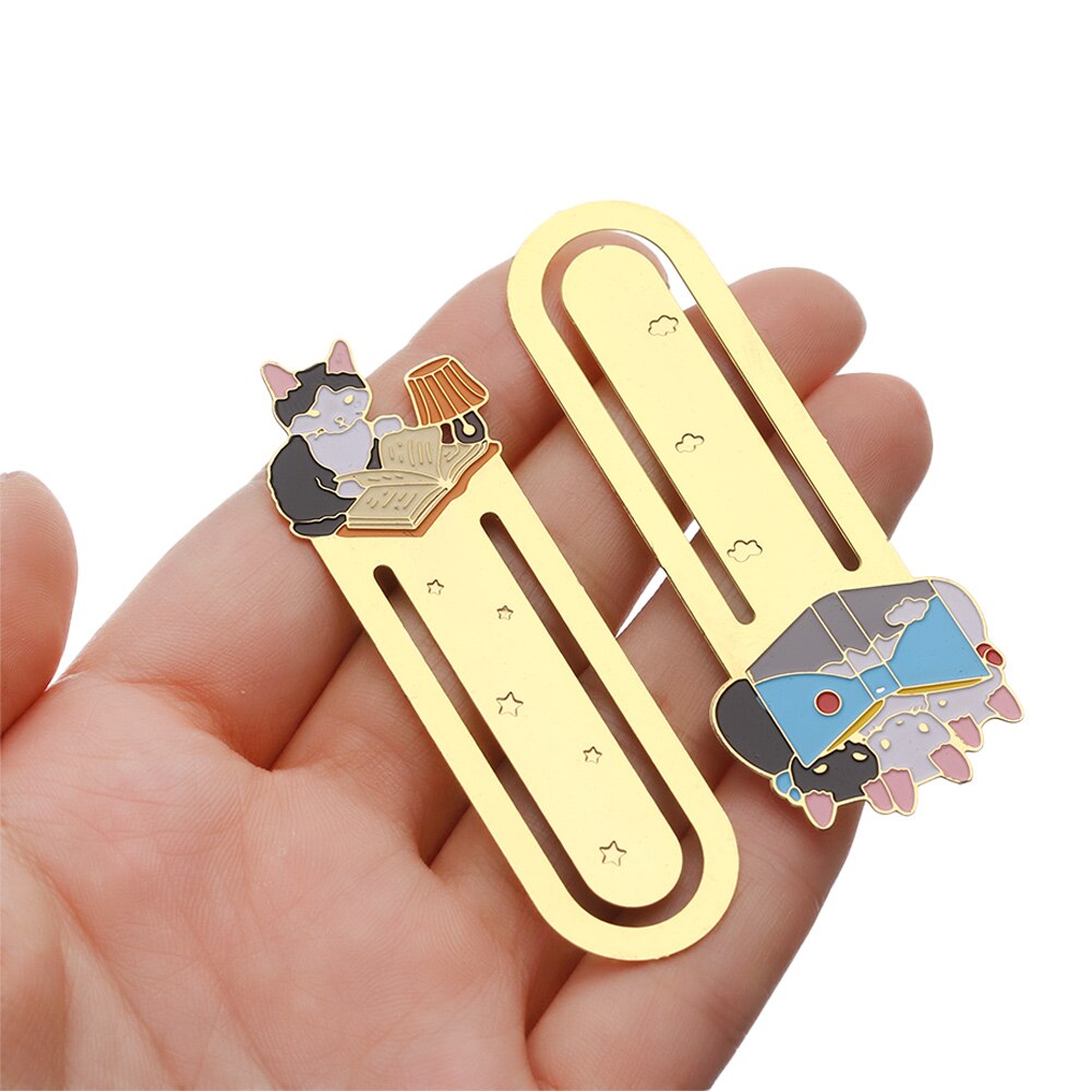 1Pc Cute Cats Metal Bookmark Cartoon Animals Bookm... – Vicedeal