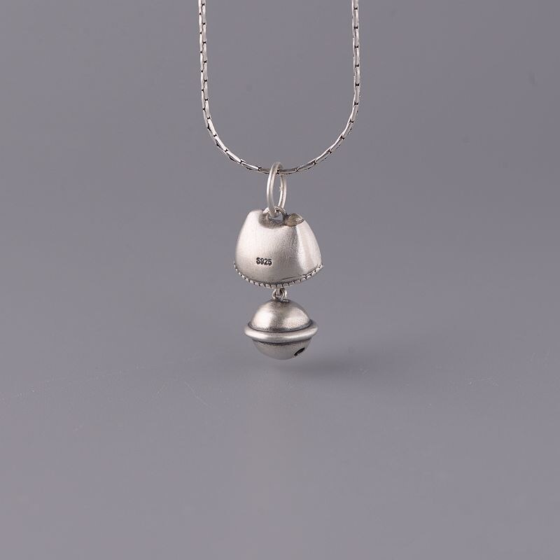 BALMORA Real 925 Sterling Silver Cute Cat&Bell Ret... – Grandado