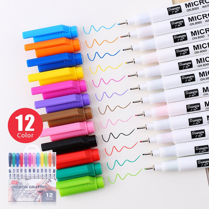 12 Color/Set Calligraphy Pen Brush Markers Signatu... – Grandado