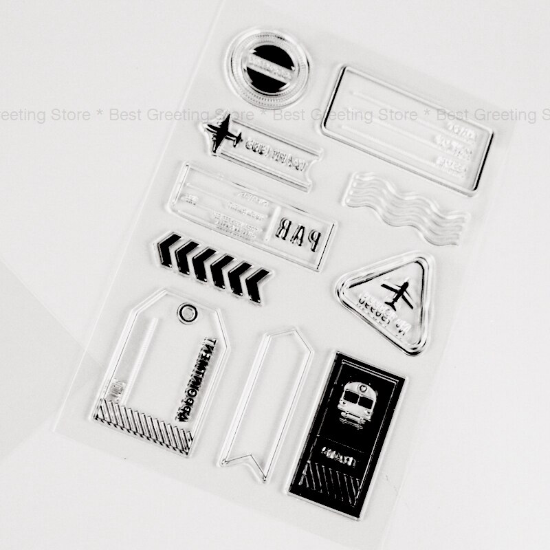 vintage travler stamp clear silicone postage style... – Grandado