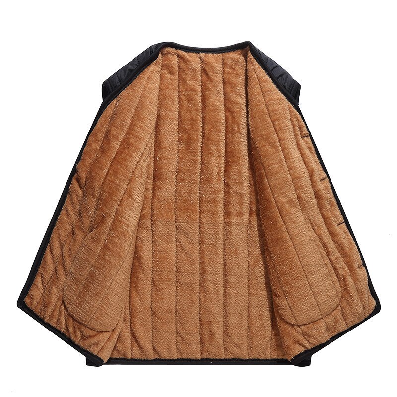 Op Verkoop! Mannen Zwarte Fleece Vest Jas Mannelij... – Grandado