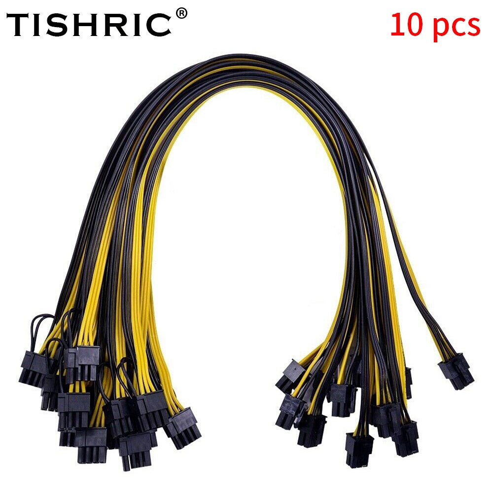 10PCS TISHRIC 50CM PCIE Riser 6Pin To 8Pin Cable m... – Grandado