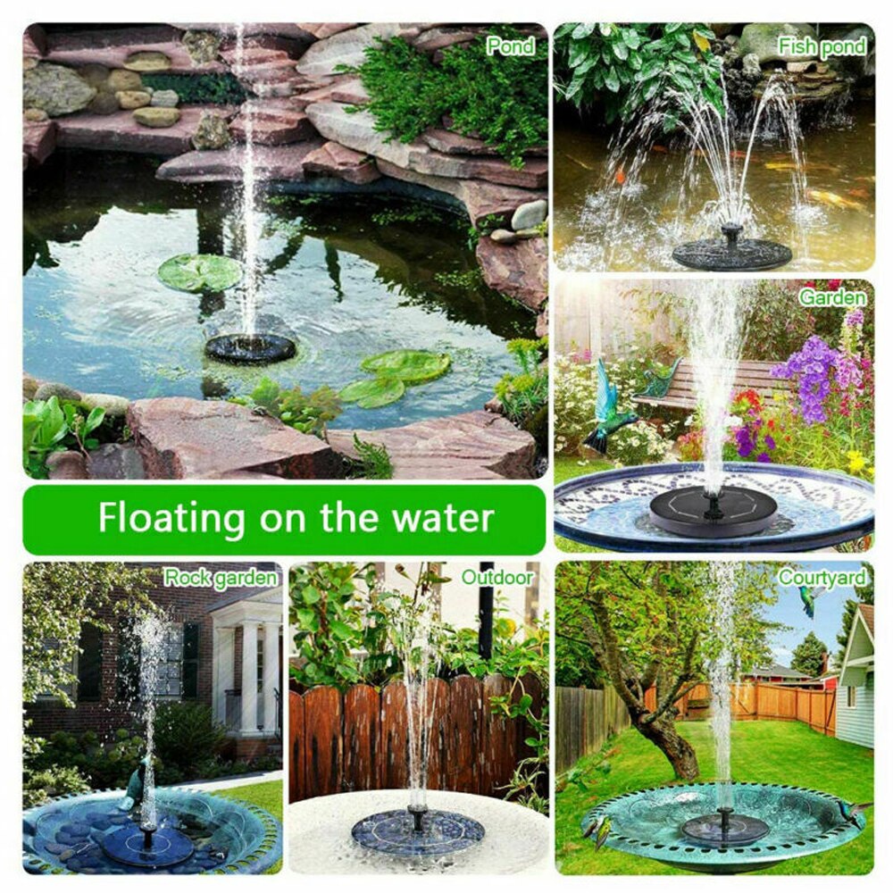 Mini Solar Water Fountain Pool Pond Waterfall Foun... – Vicedeal