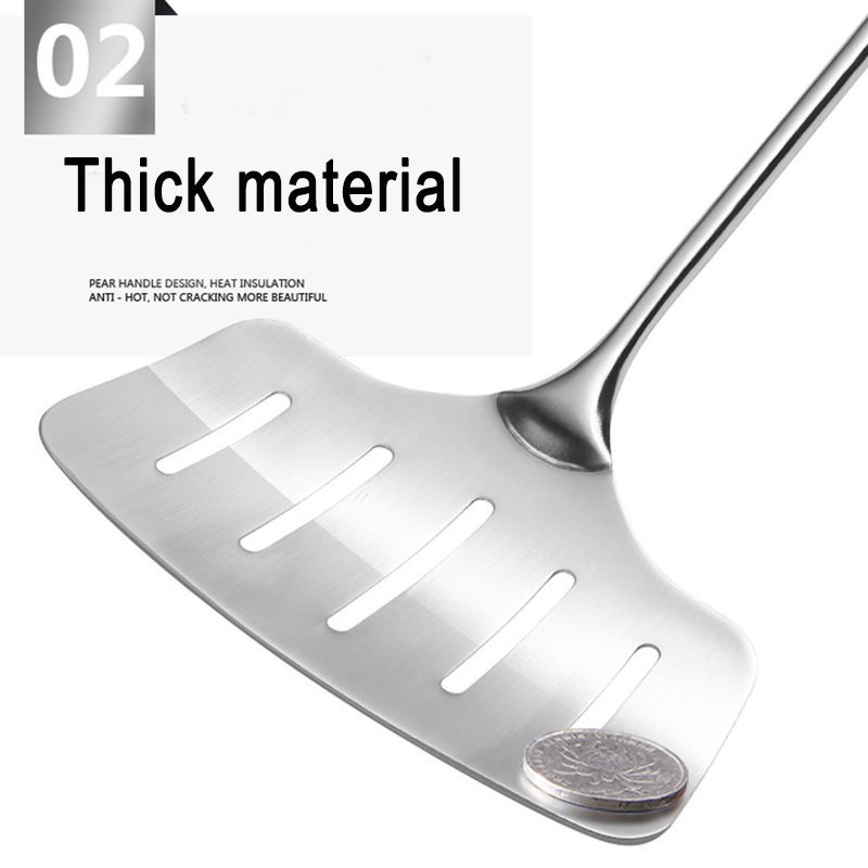 Stainless Steel Fried Fish Shovel with Long Handle... – Vicedeal