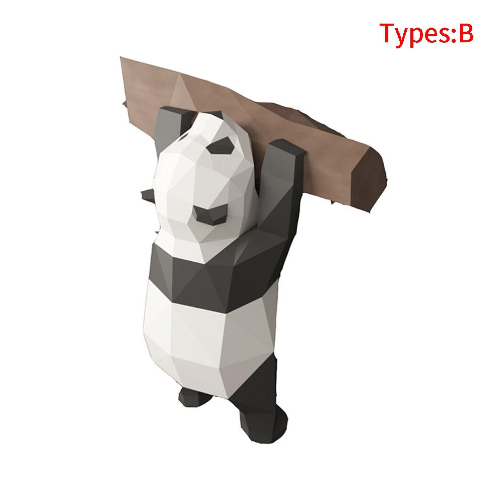 Living Room Funny 3D Geometric Panda Party Wall Ha... – Vicedeal