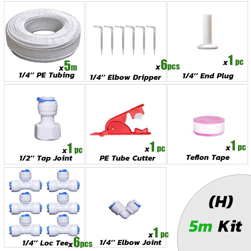 Rbcfhi 5-60M 1/4 ''Pe Micro Tubing Druppelirrigati... – Vicedeal