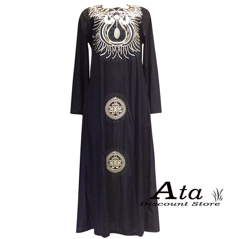 Abaya Dubai Middle East Embroidery Ironing Black M... – Grandado