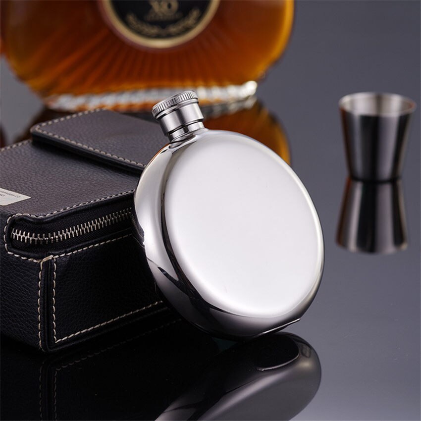 3/5oz Round Portable 304 stainless steel mango hip... – Grandado