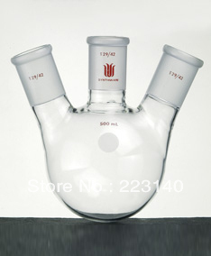 Flask, Three neck, Angled, Capacity:250ml, Center ... – Grandado