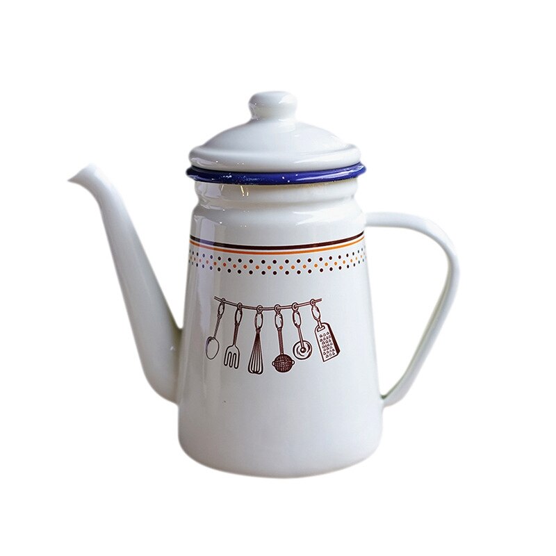 1L Japanese Style Coffee Pot Enamel Heated Water T... – Grandado