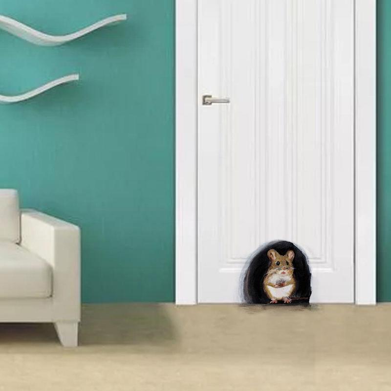 Muis & Gat Decal Sticker Voor Thuis Deur Trap Wind... – Grandado