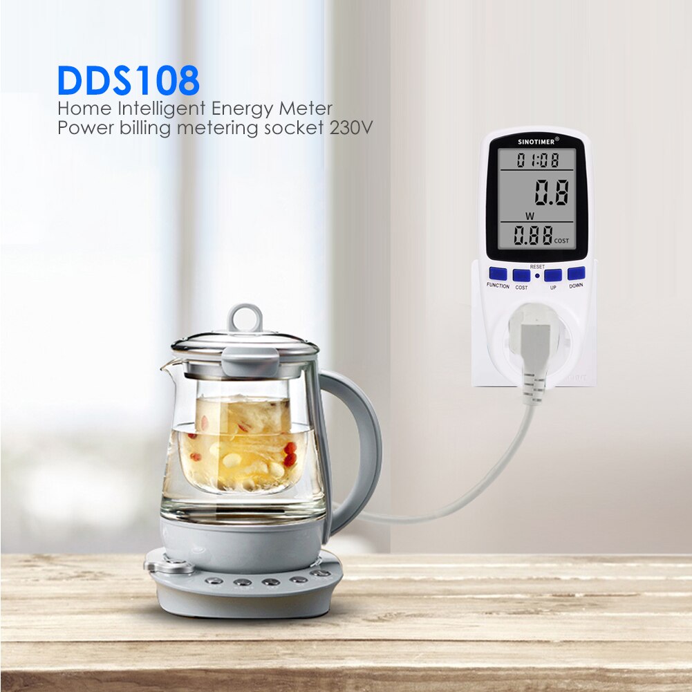 Plug in Power Meter Electricity Digital Voltage En... – Grandado