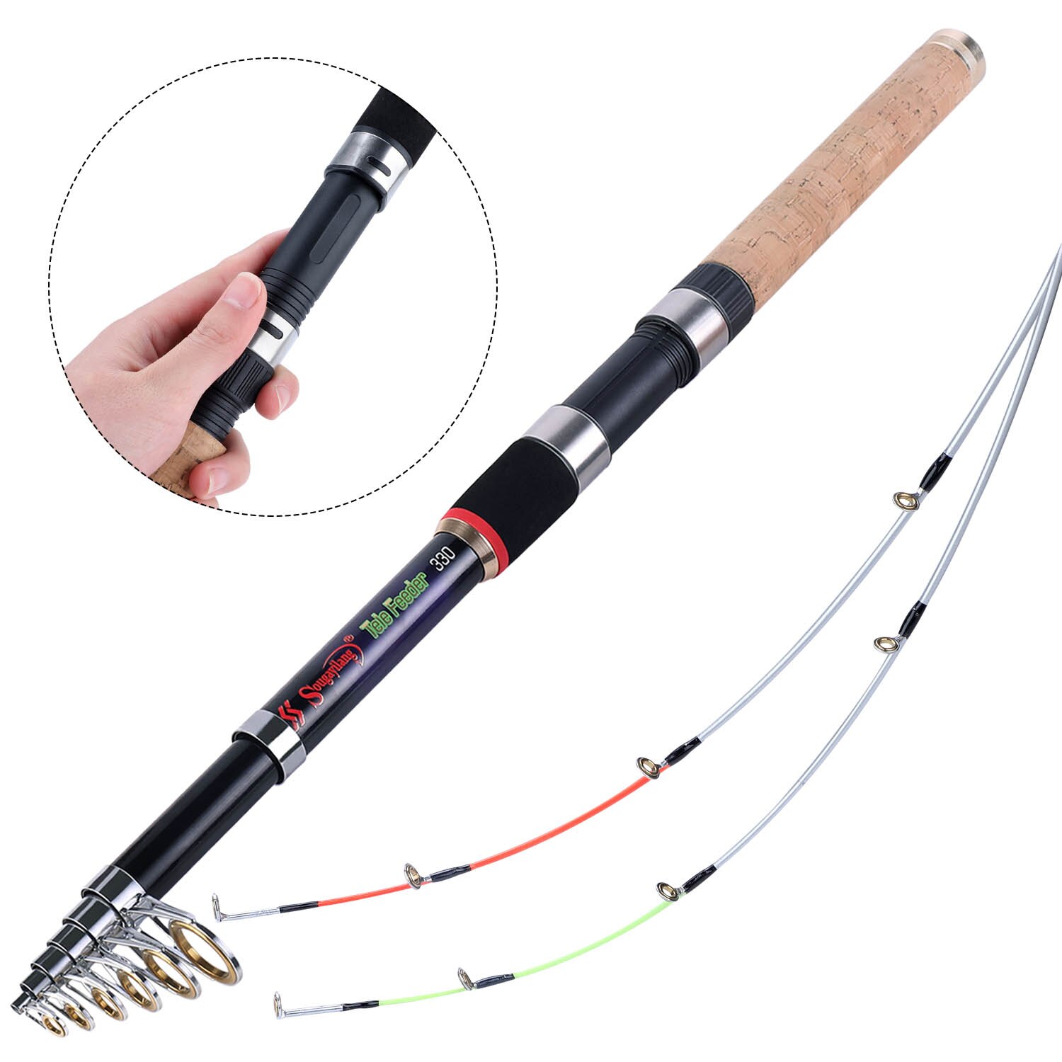 Sougayilang 2.7m/3.0m/3.3m Feeder Fishing Rod Port... – Grandado