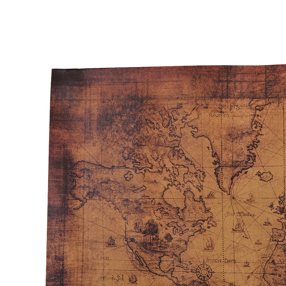 Retro Vintage Style World Map Paper Posters Retro ... – Grandado