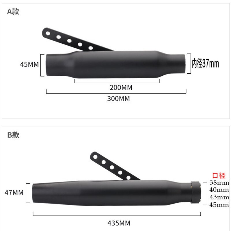 38mm 40mm Motorcycle Exhaust pipe Muffler Pipe Mot... – Grandado