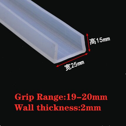 2 meters U-channel Silicone rubber shower door gla... – Grandado
