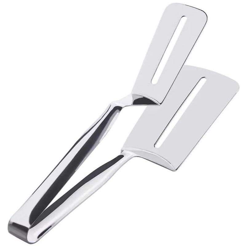 Steel Frying Shovel Food Tongs Pizza Pancakes Barb... – Grandado
