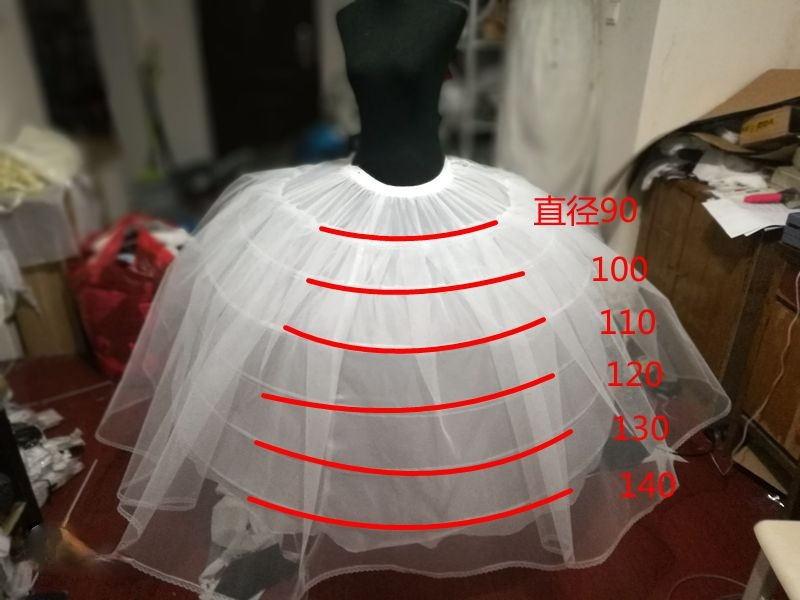 7 Hoops Big White Petticoat Super Fluffy Crinoline... – Grandado