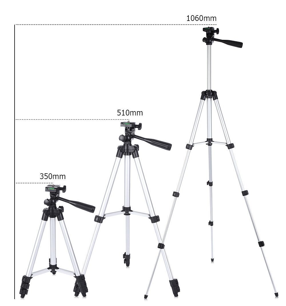 Foldable Tripod With 3-Way Head Tripod for Nikon D... – Grandado