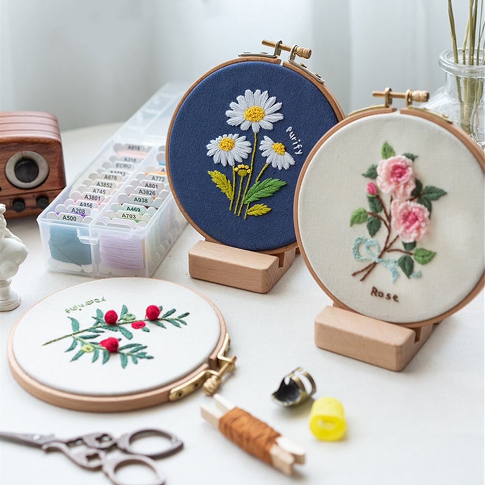 DIY Embroidery Kits Flower Painting Cross Stitch M... – Grandado