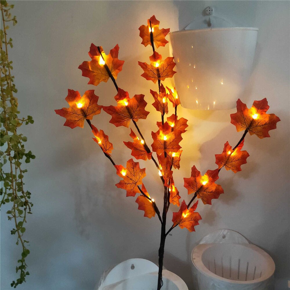73Cm 20 Led Maple Leaf Tak Lights Batterij Aangedr... – Vicedeal