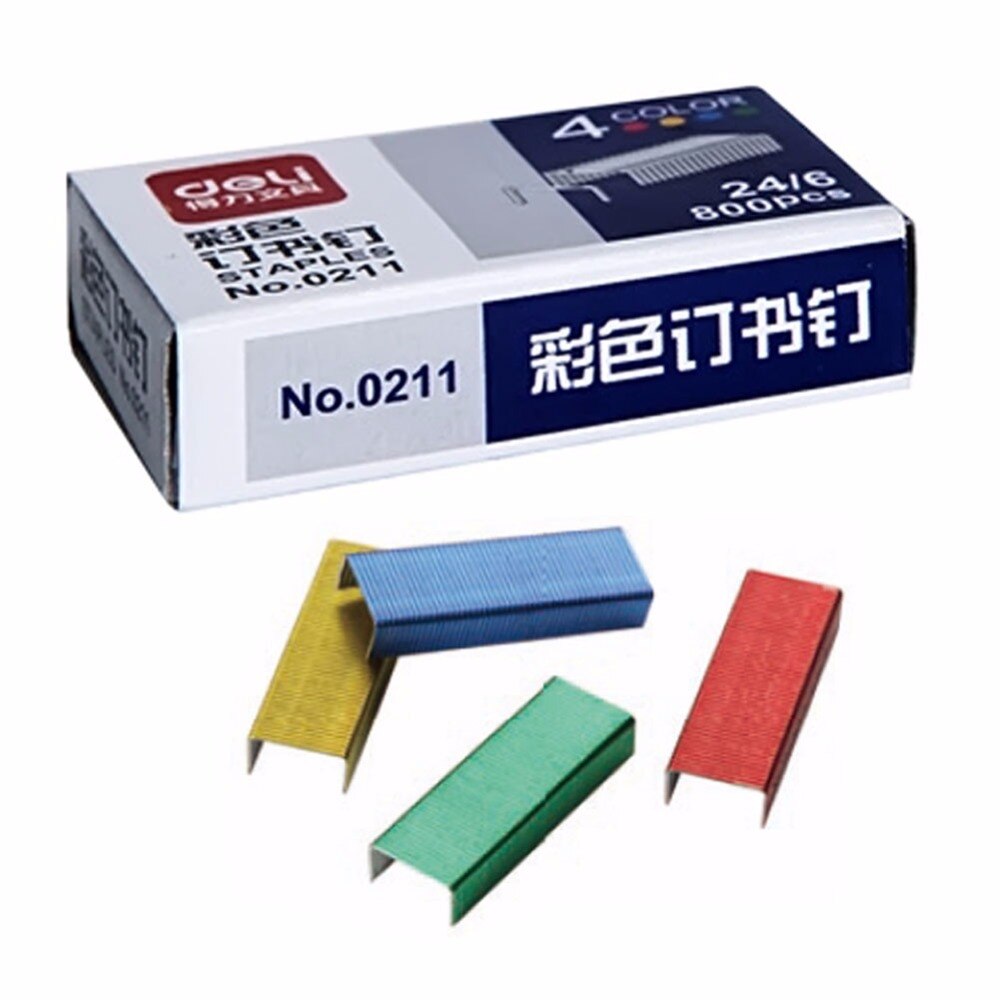 2 Packs/1600 Pieces Colorful Metal 24/6 Staples fo... – Grandado